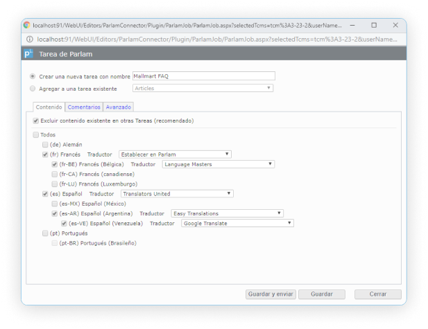 SDL Tridion connector - Parlam