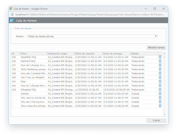 SDL Tridion connector - Parlam